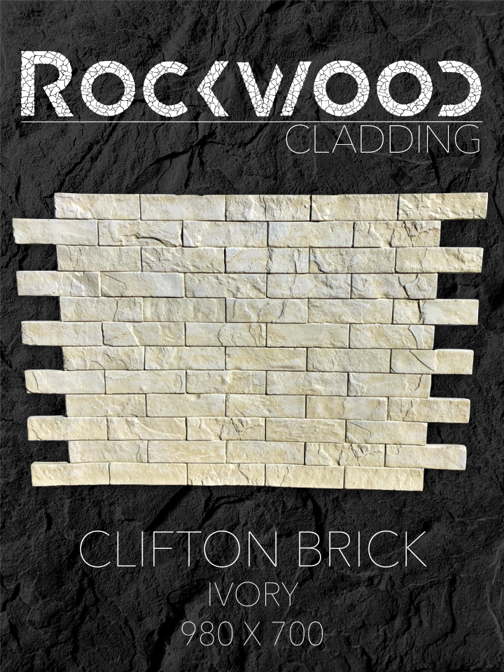 BRICK CLADDING - CLIFTON BRICK - IVORY - Rockwood Cladding